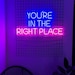 You're in the Right Place LED Neon Sign | Custom LED Neon | Beauty ...