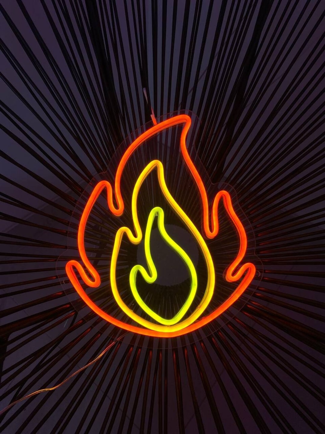 Fire LED Neon Sign | Flame Neon Wall Art | Fire Neon Sign | Fire Led ...