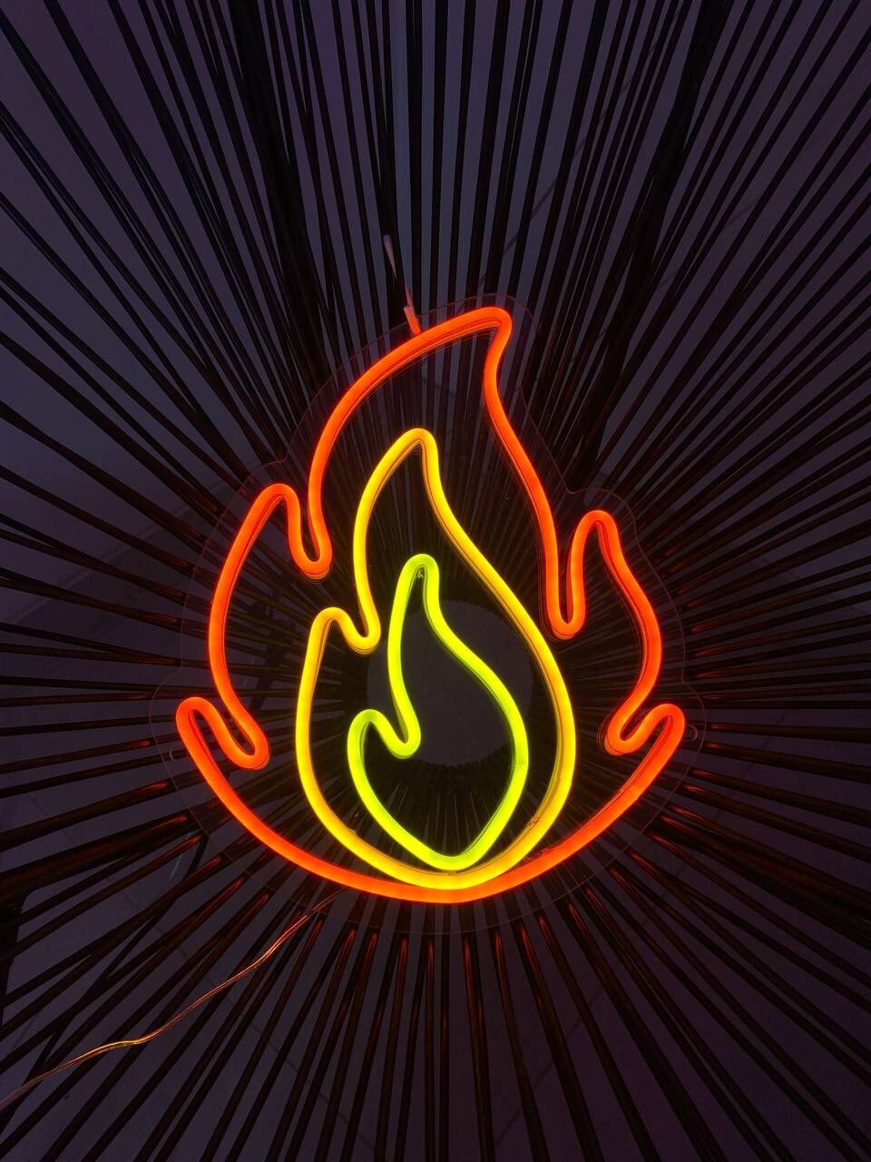 Fire LED Neon Sign | Flame Neon Wall Art | Fire Neon Sign | Fire Led ...