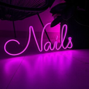 Nails Neon Sign | Nails LED Neon Sign | Beauty Salon Decor | Beauty ...