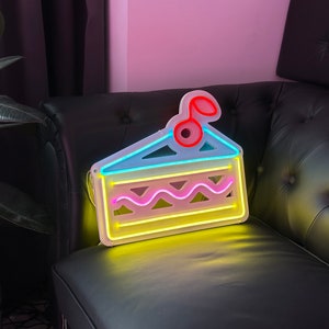 Cake Neon | Wall Art Cake Neon Sign | Dessert Neon | Cake Shop Neon ...