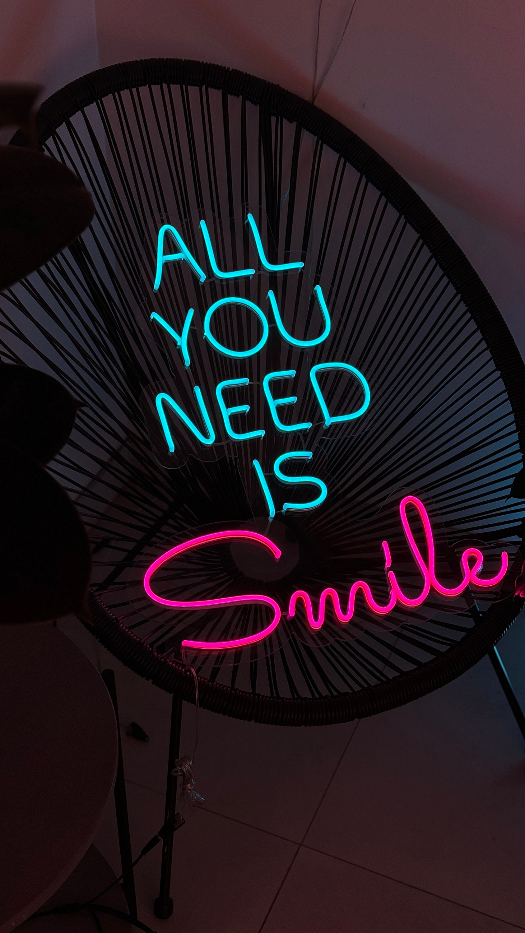 All You Need is Smile Neon Sign | Smile Neon Sign Wall Decor | Custom ...