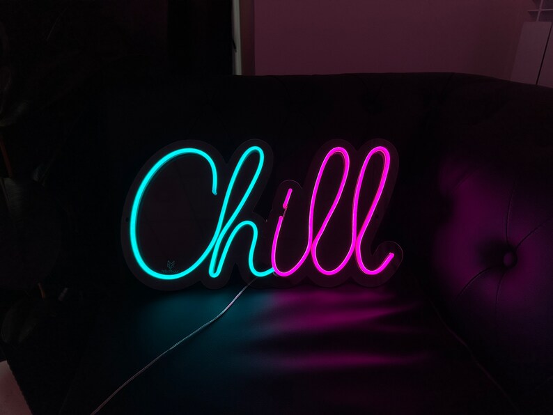 Neon Sign Chill | Night Lights Neon Signs Chill | Chill Room Decor ...