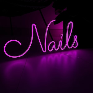 Nails Neon Sign | Nails LED Neon Sign | Beauty Salon Decor | Beauty ...