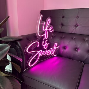 Life is Sweet Neon Sign | Wedding Decor LED | Neon Sweet Light Sign ...