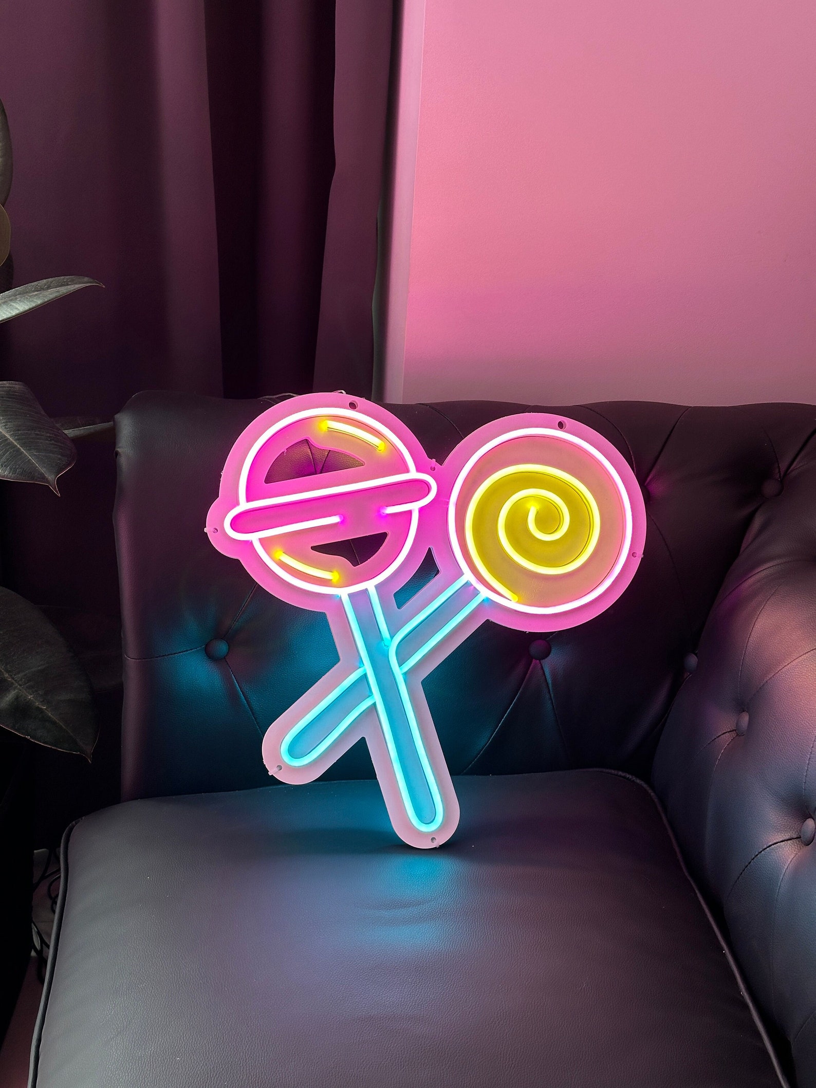 Neon Lollipops | Decor Candy Kids Room | Custom Candy Shop LED | Neon ...