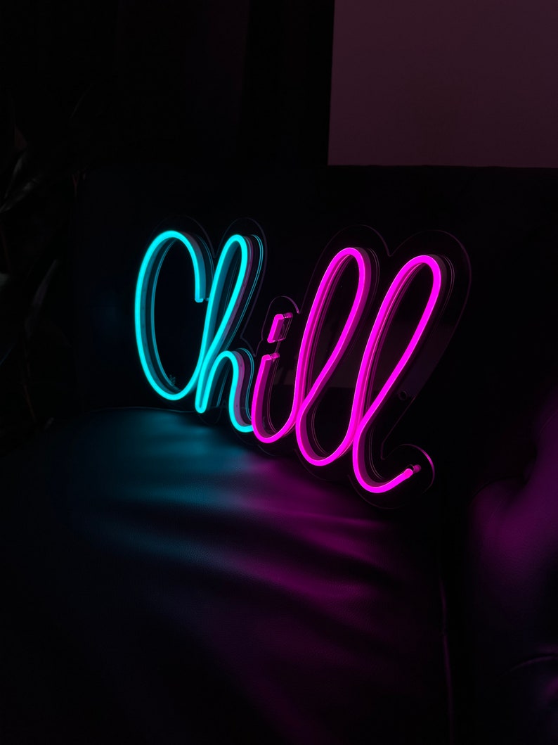 Neon Sign Chill | Night Lights Neon Signs Chill | Chill Room Decor ...