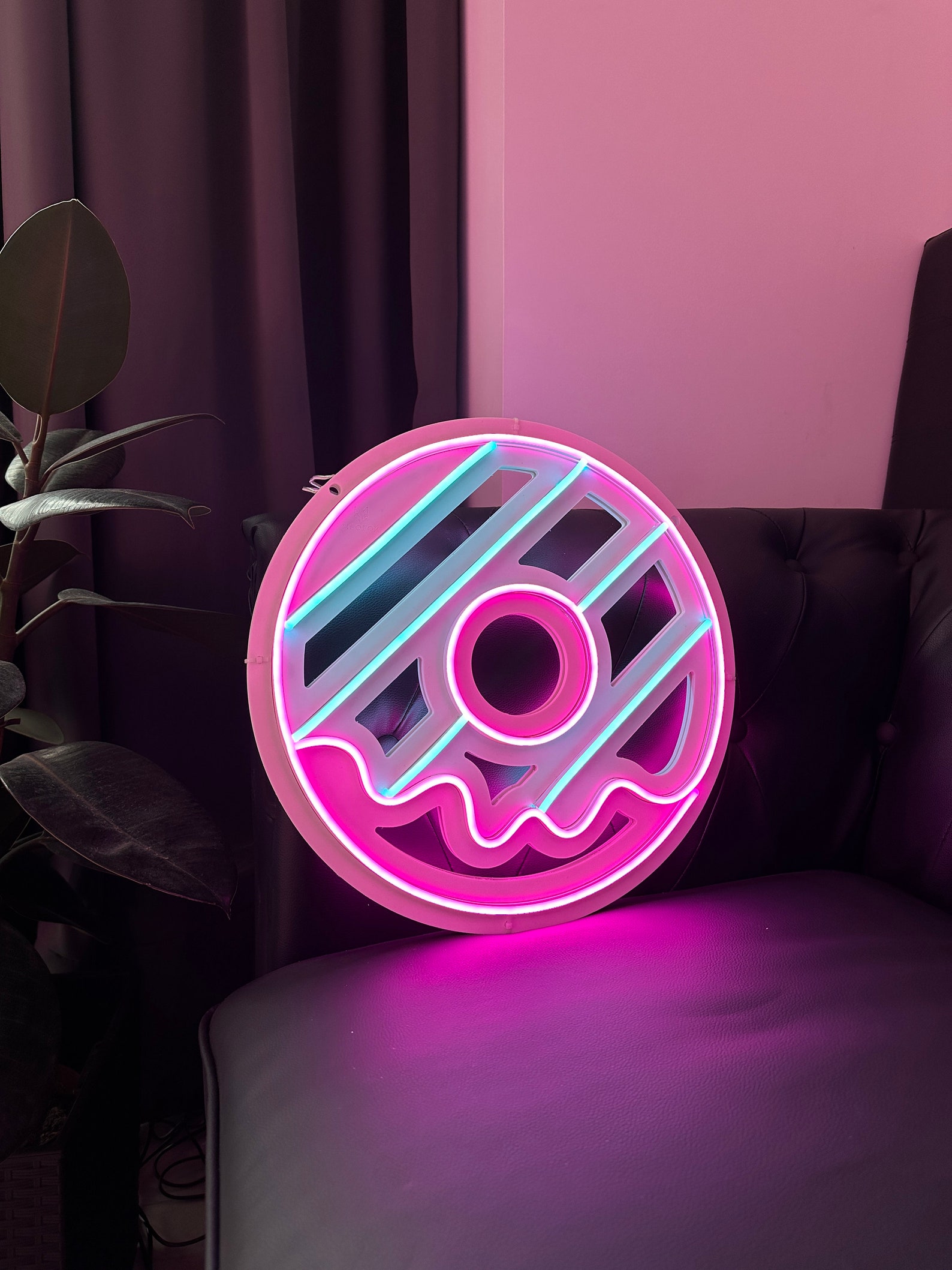 Donuts Neon Sign | Wall Art Cake Neon Sign | Sweet Donuts Sign | Led ...