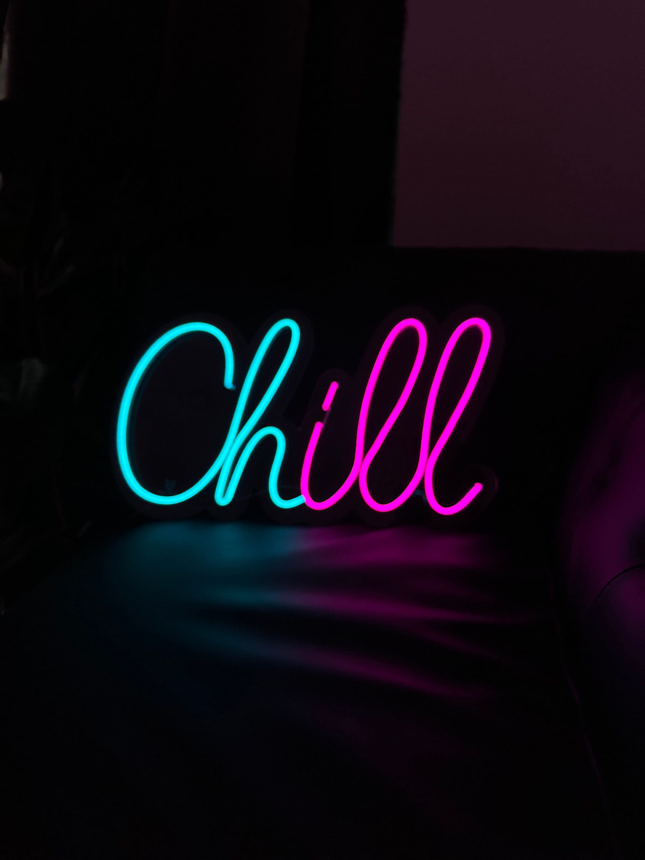 Neon Sign Chill | Night Lights Neon Signs Chill | Chill Room Decor ...
