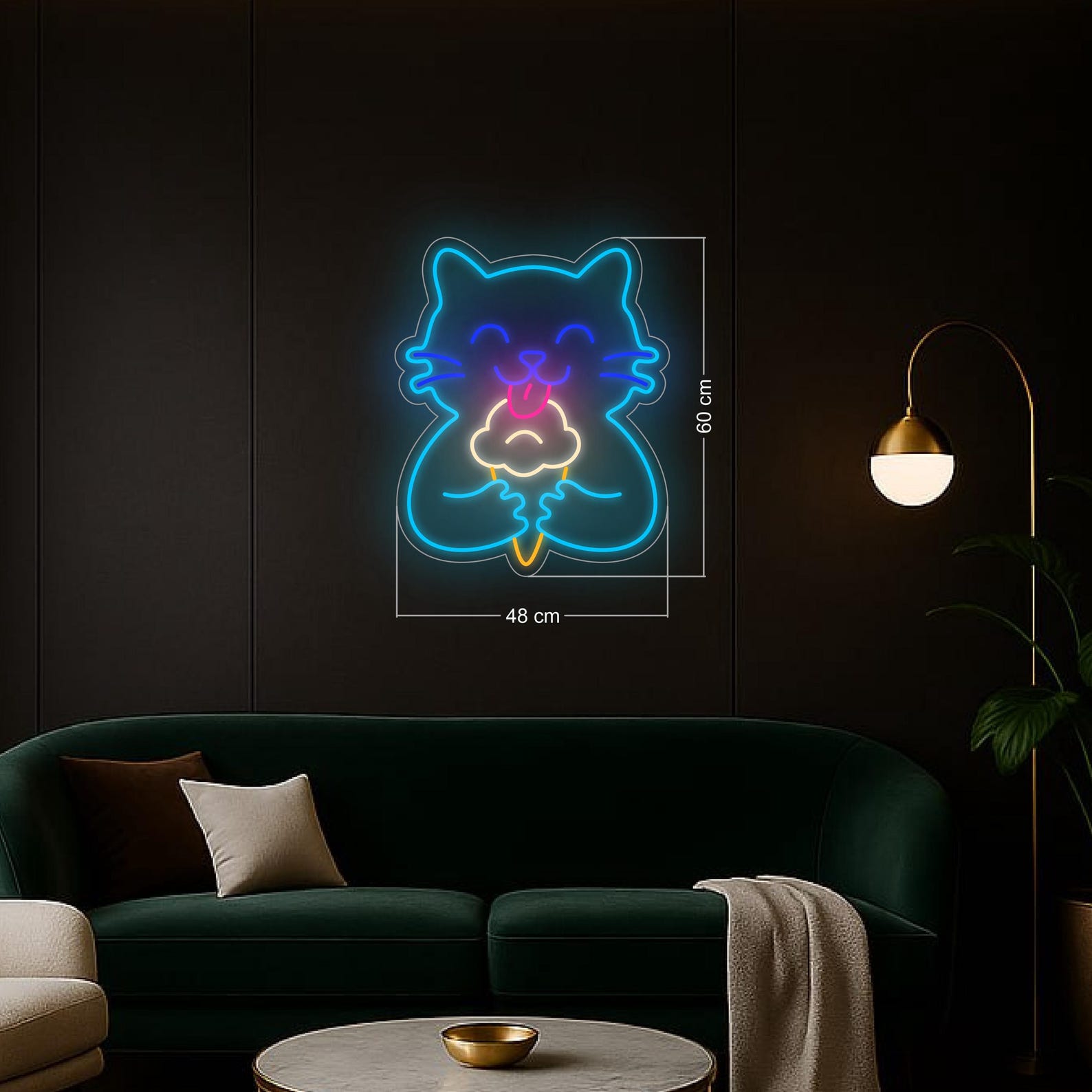 Cat Neon Sign | Cute Cat Neon Sign | Ice Cream Neon | Pink Cute Cat ...