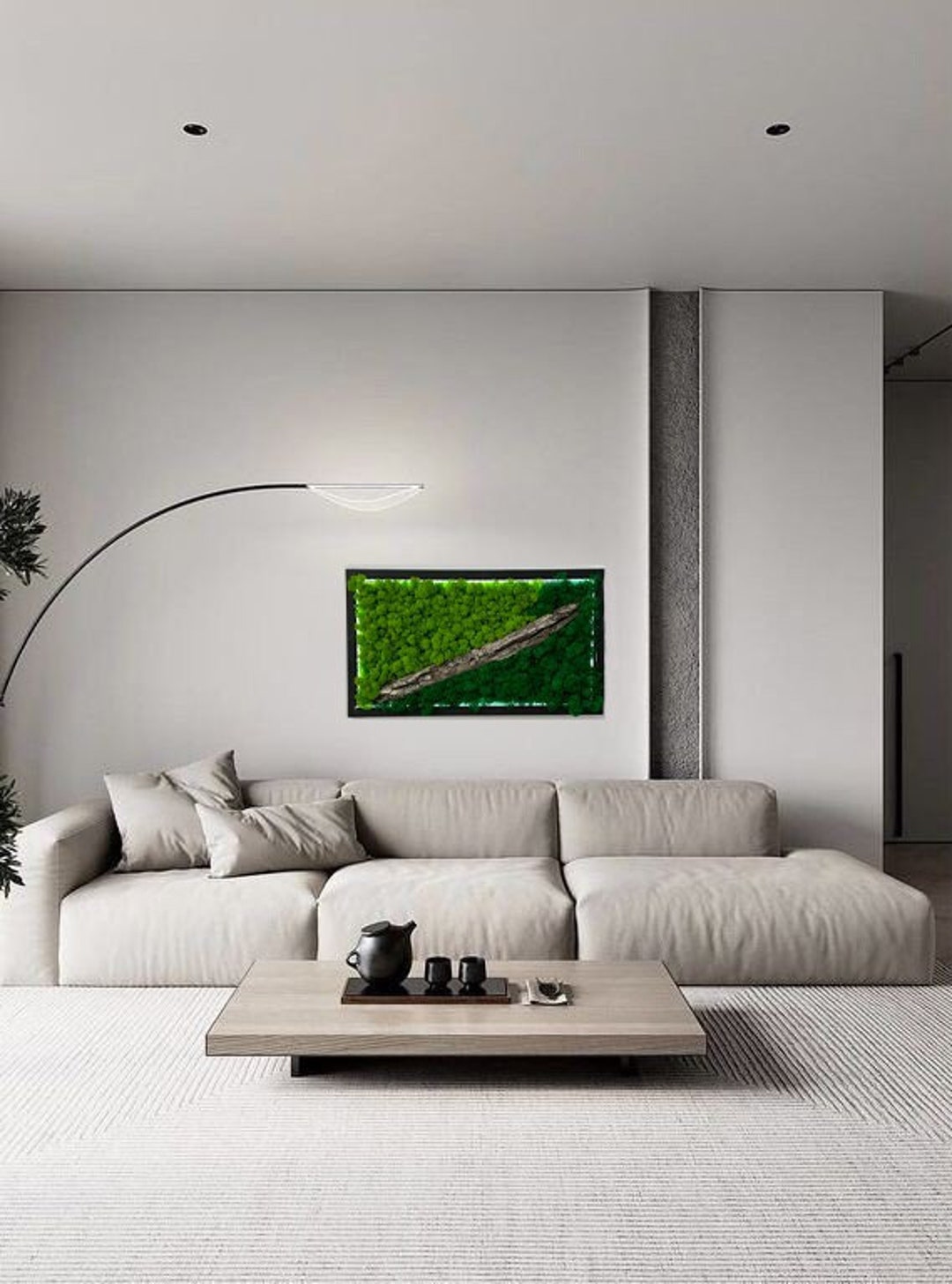 Moss Frame | Pressed Flower Frame | Lighted Moss Wall | Moss Wall Art ...