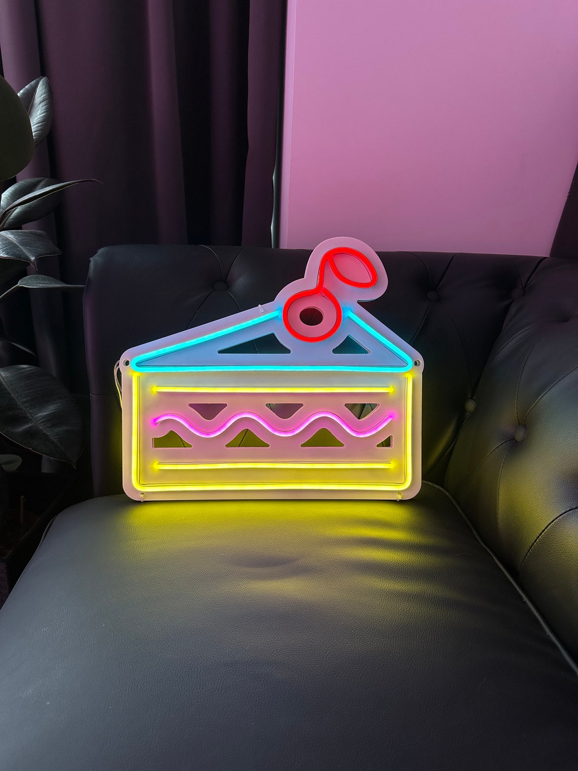 Cake Neon Wall Art Cake Neon Sign Dessert Neon Cake Shop Neon Sign Cake ...