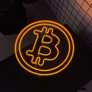 Bitcoin Neon Sign | BTC Neon Money | Led Neon | Cryptocurrency Neon ...