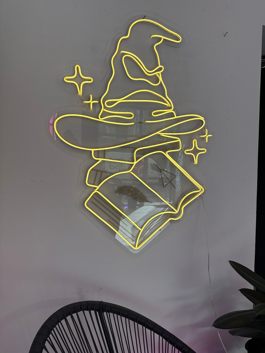 Wizard Hat Neon Sign Potterhead Gifts Hp Neon Sign Wizard Castle Led ...