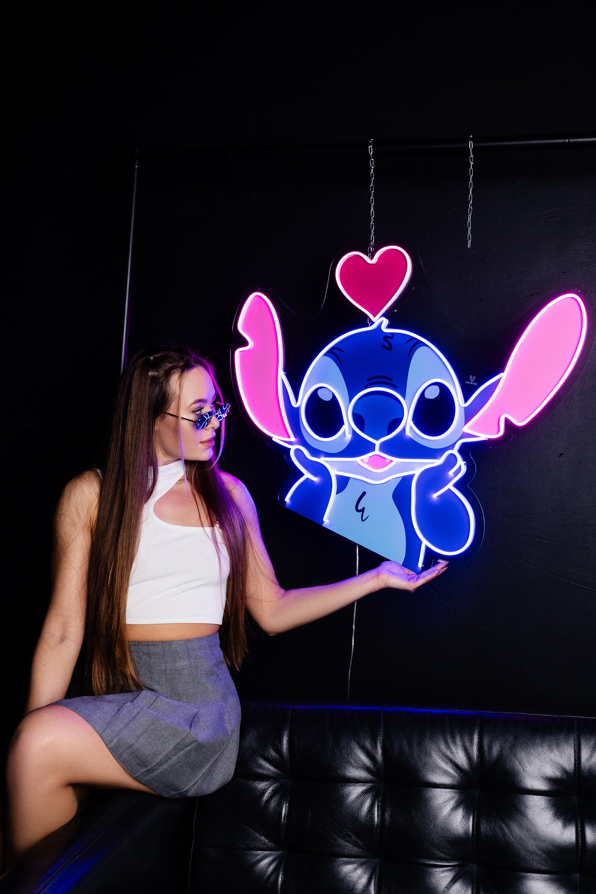 Characters From the Cartoons | Stitch Neon Sign | Wall Light | Sign ...