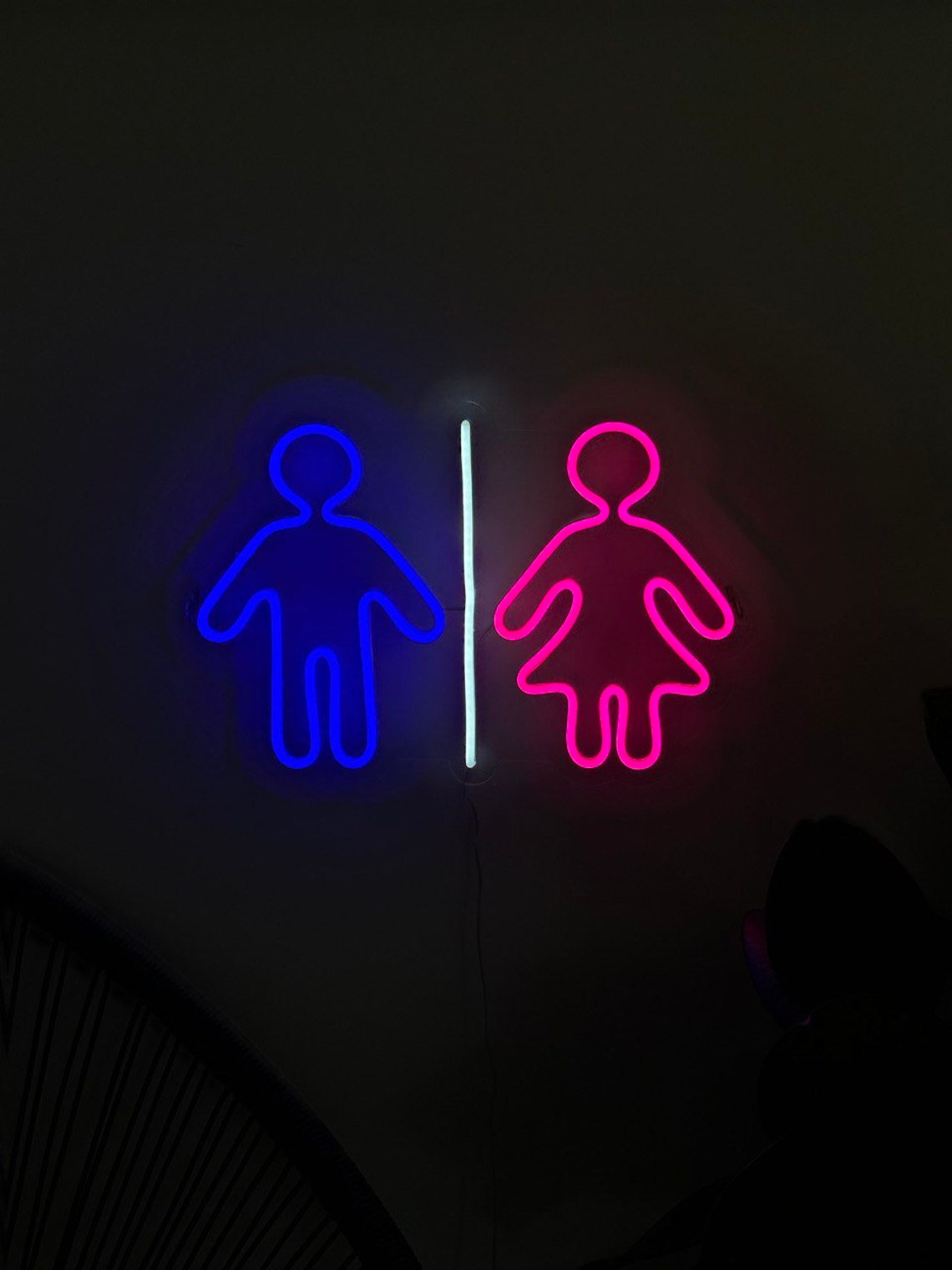 Male Women Toilet LED Light Neon Sign | WC Restroom Neon Sign | WC Door ...