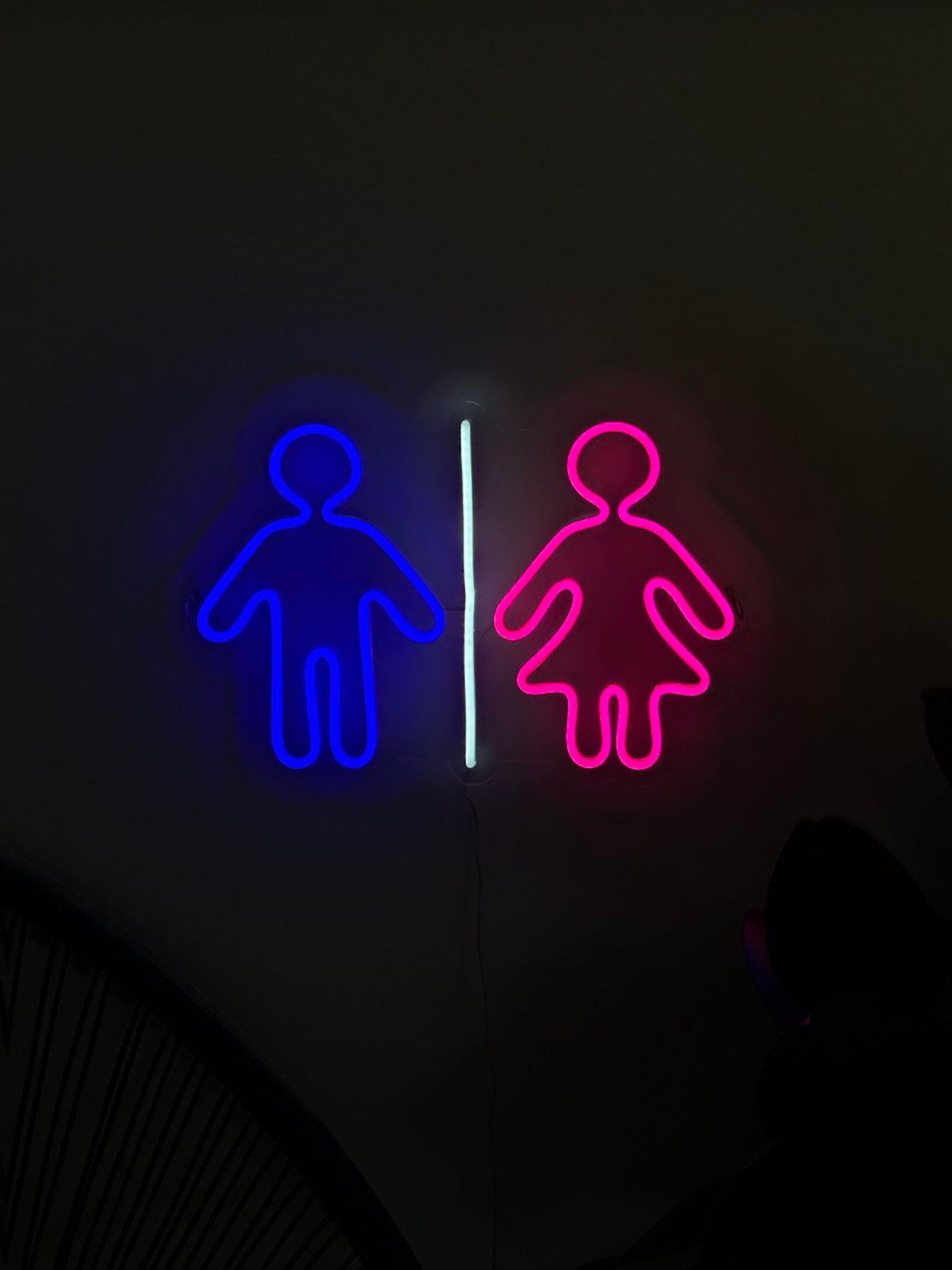 Male Women Toilet LED Light Neon Sign | WC Restroom Neon Sign | WC Door ...