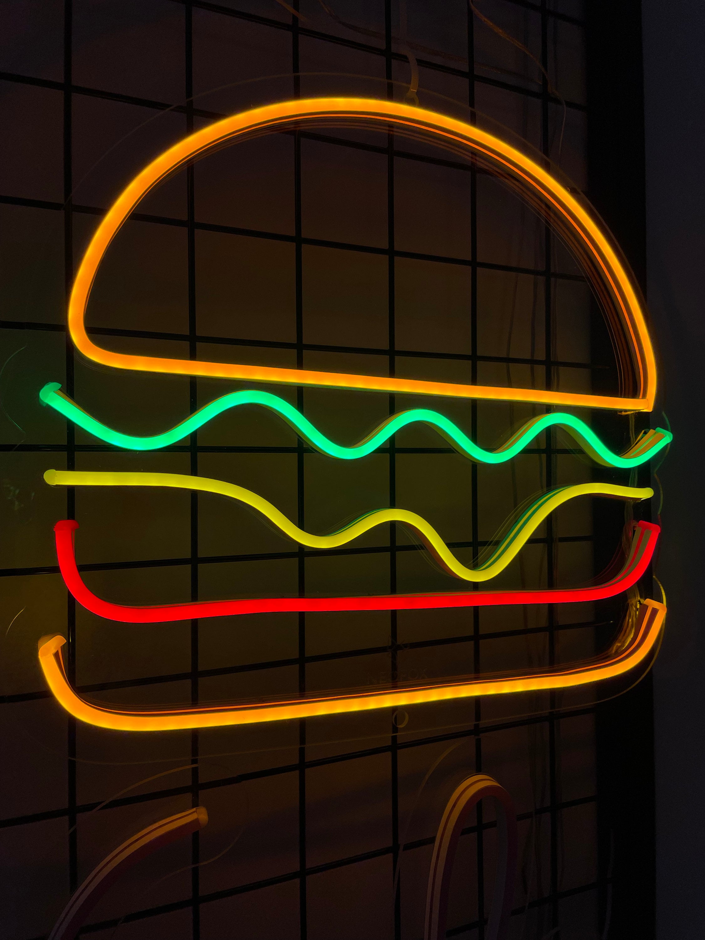 Burger Neon Sign | Hamburger Decoration Led Sign | Burger Restaurant ...