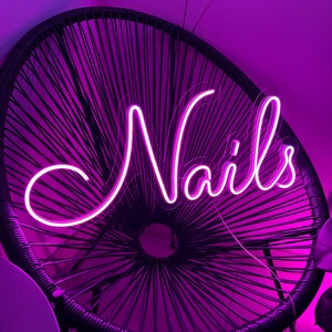 Nails Neon Sign | Nails LED Neon Sign | Beauty Salon Decor | Beauty ...