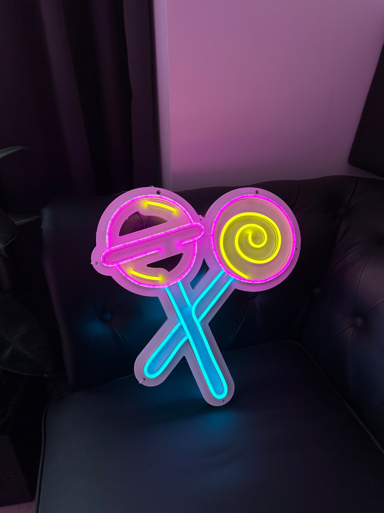 Neon Lollipops Decor Candy Kids Room Custom Candy Shop LED Neon ...