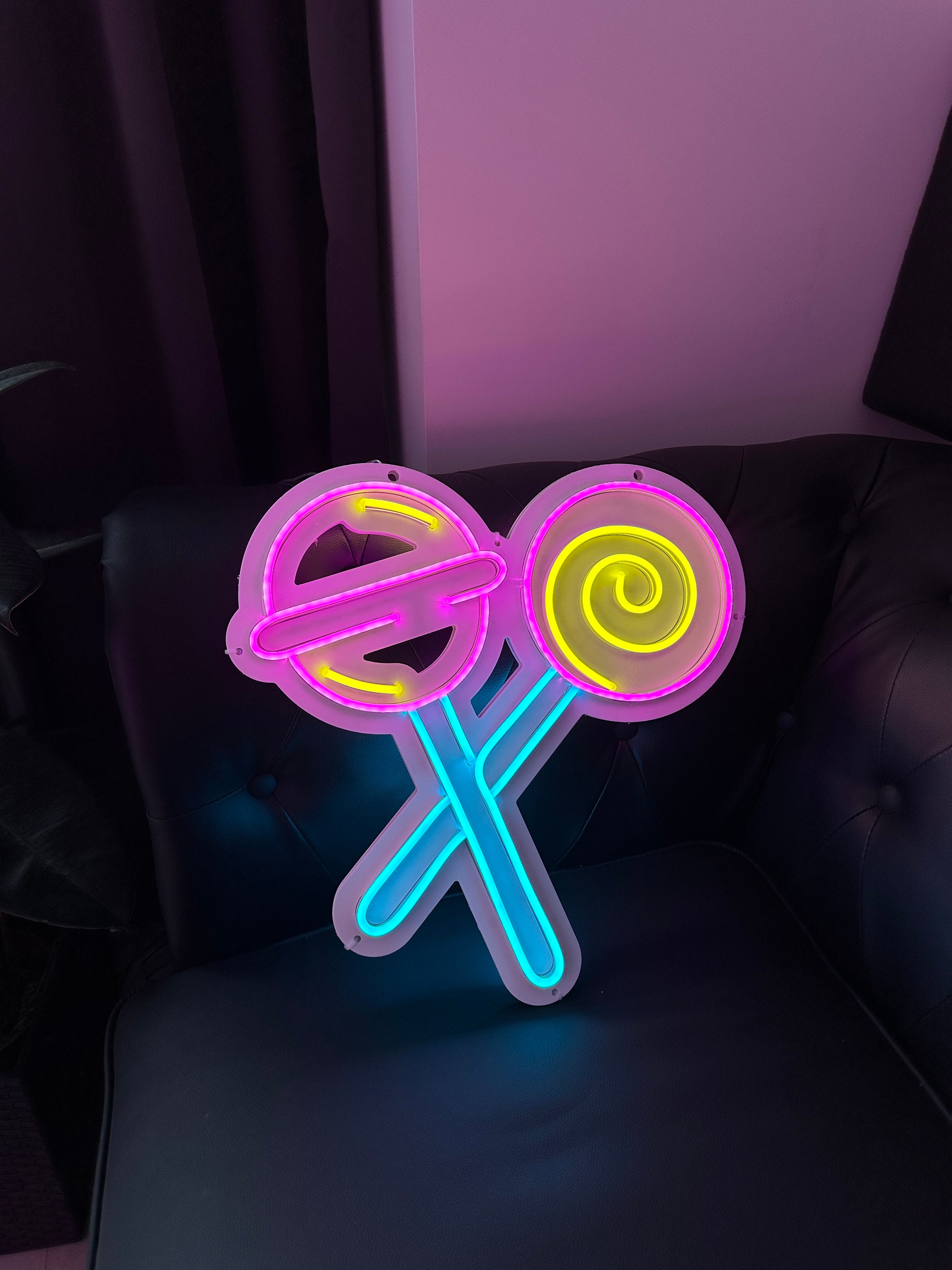 Neon Lollipops Decor Candy Kids Room Custom Candy Shop LED Neon ...