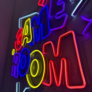 Game Room Custom Neon Sign | Neon Sign Gamer | Led Game Wall Art ...