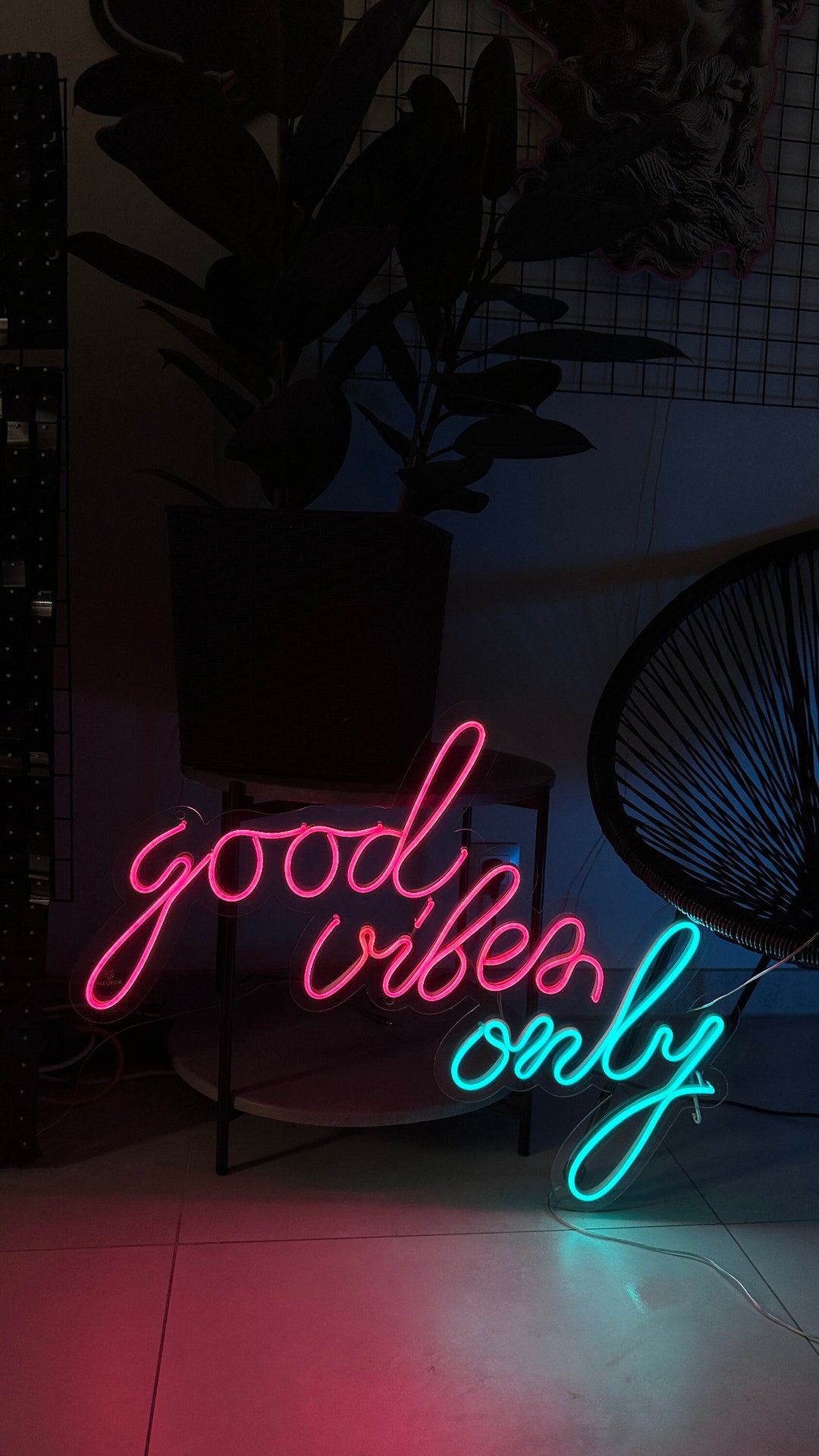 Good Vibes Only Neon Sign | Customizable Neon Sign | Custom Good Vibes ...