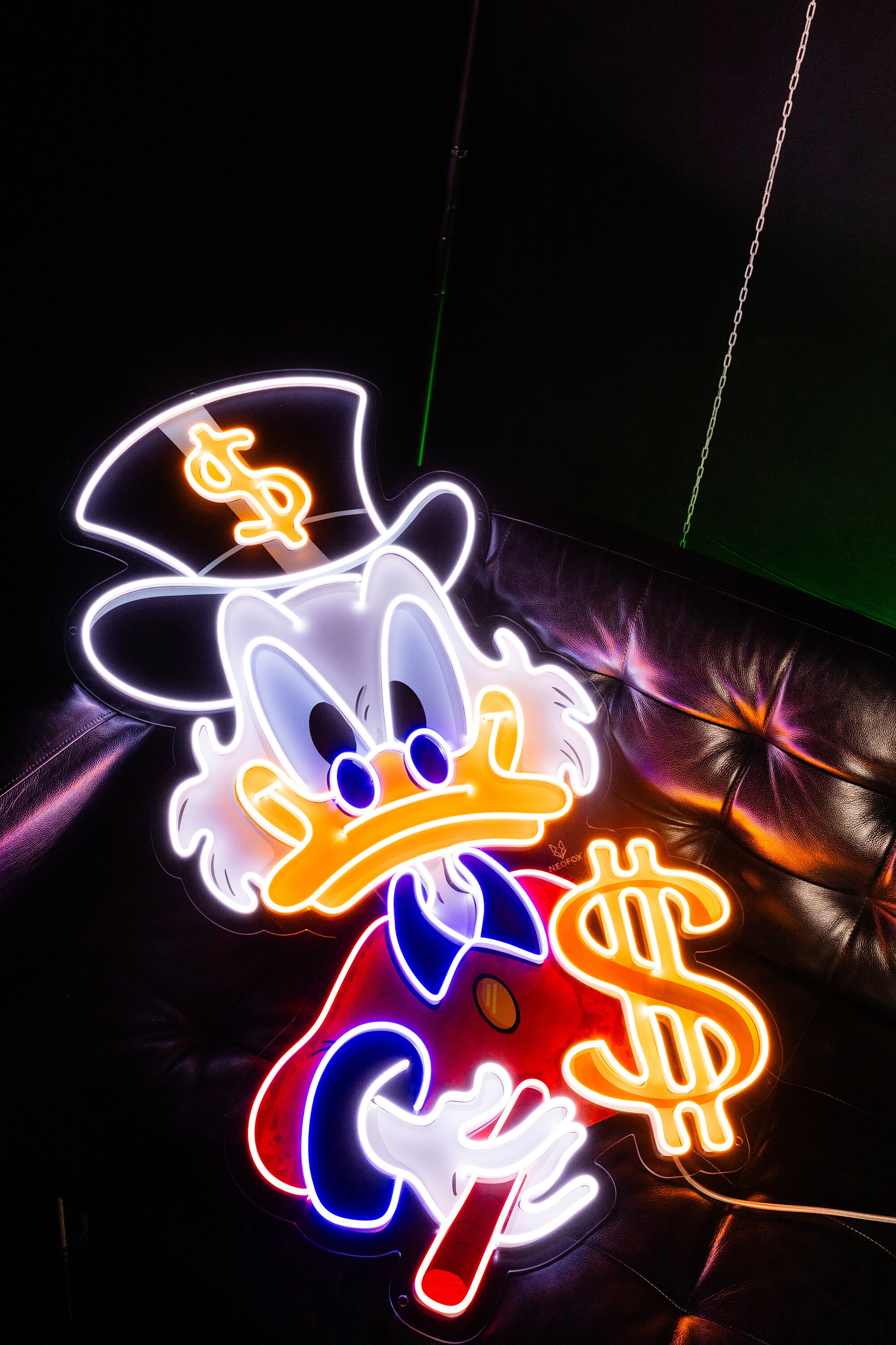 Money Duck Dollar Neon LED Acrylic Sign | Mcduck Money Bag | Duck ...