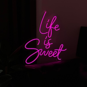 Life is Sweet Neon Sign | Wedding Decor LED | Neon Sweet Light Sign ...