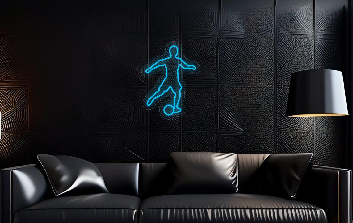 Soccer Player LED Neon Sign | Soccer LED Neon Sign | Football | Sport ...