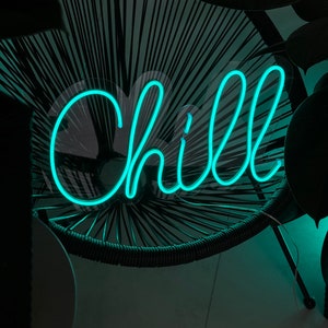 Neon Sign Chill | Night Lights Neon Signs Chill | Chill Room Decor ...
