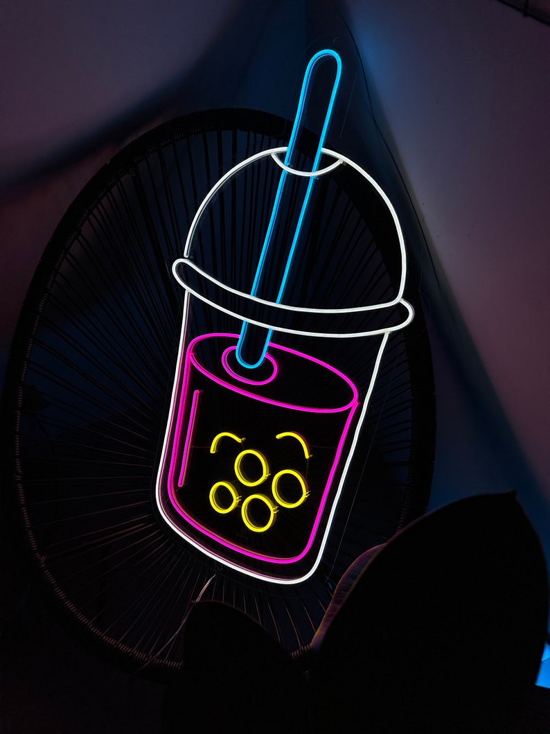 Neon Sign Boba Tea | Neon Sign Bubble Tea | Candy Shop Wall Decoration ...