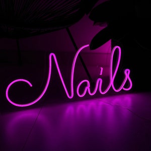 Nails Neon Sign | Nails LED Neon Sign | Beauty Salon Decor | Beauty ...