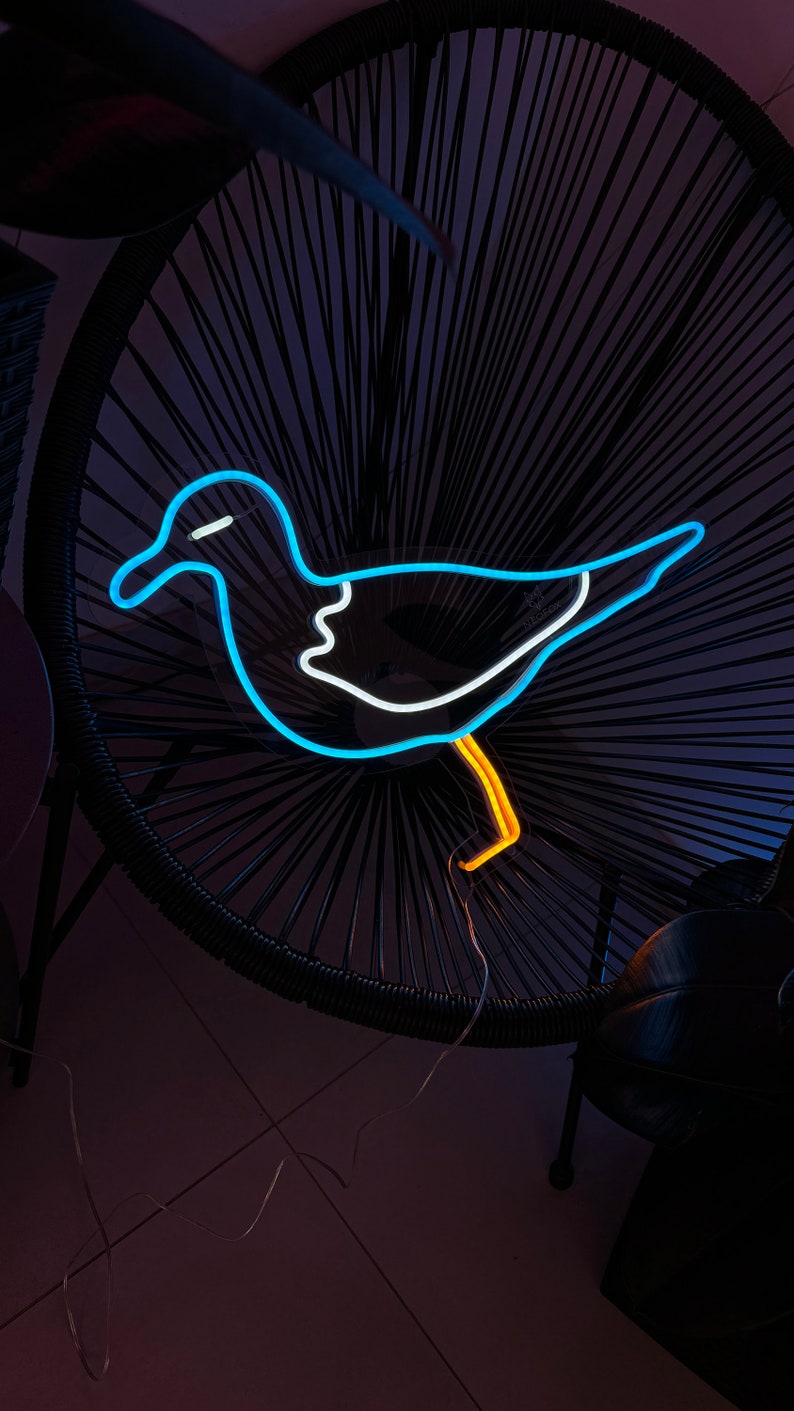 Seagull Bird Neon Sign | Cute Bird Led Sign | Led Neon Sign Animal ...