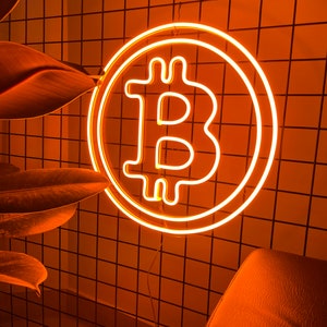 Bitcoin Neon Sign | BTC Neon Money | Led Neon | Cryptocurrency Neon ...