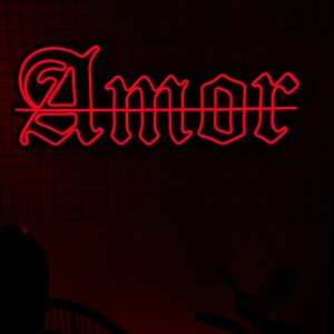 Amor Neon Sign | Night Lights Neon Signs Amor | Love Decoration ...