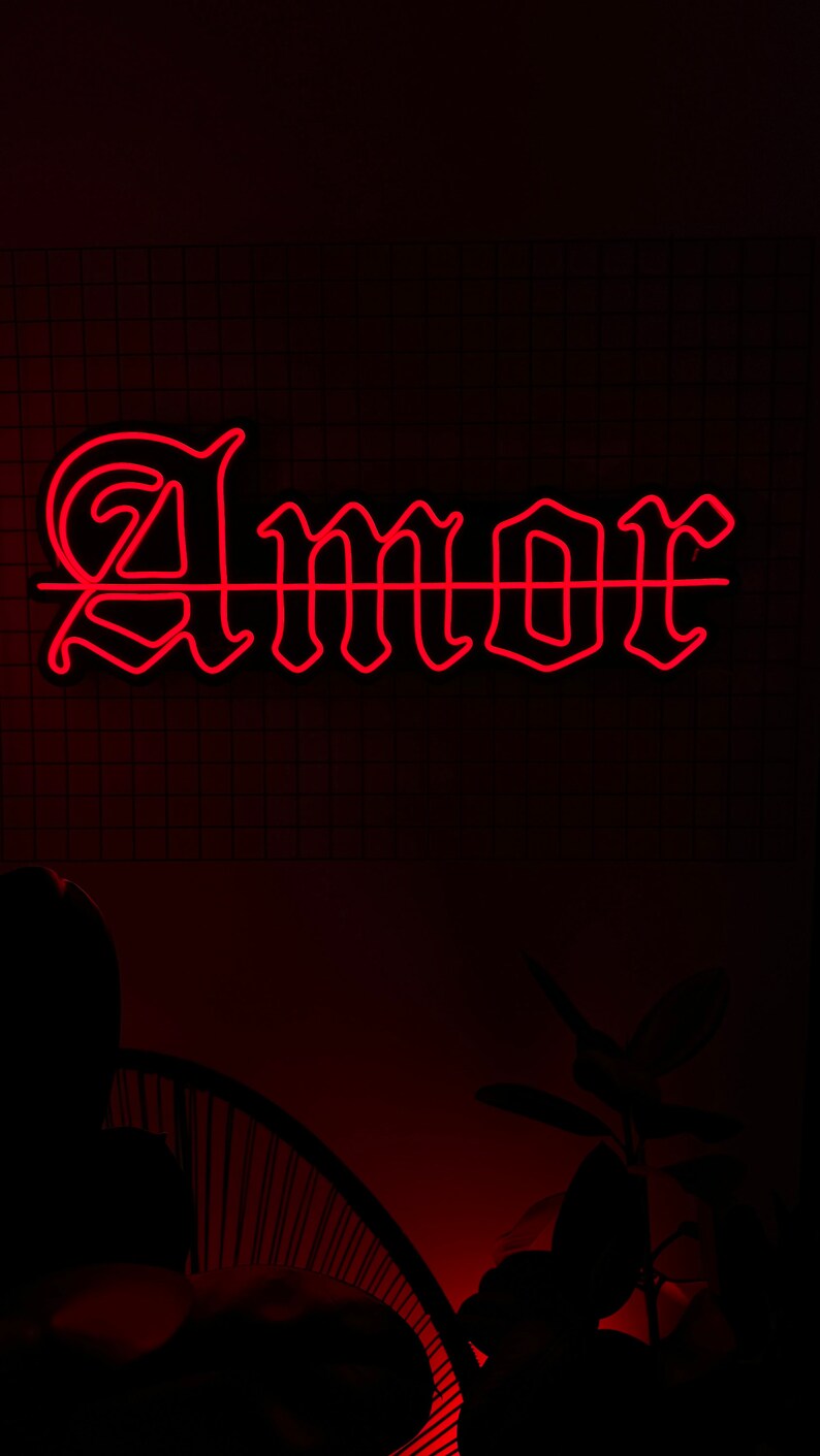 Amor Neon Sign | Night Lights Neon Signs Amor | Love Decoration ...