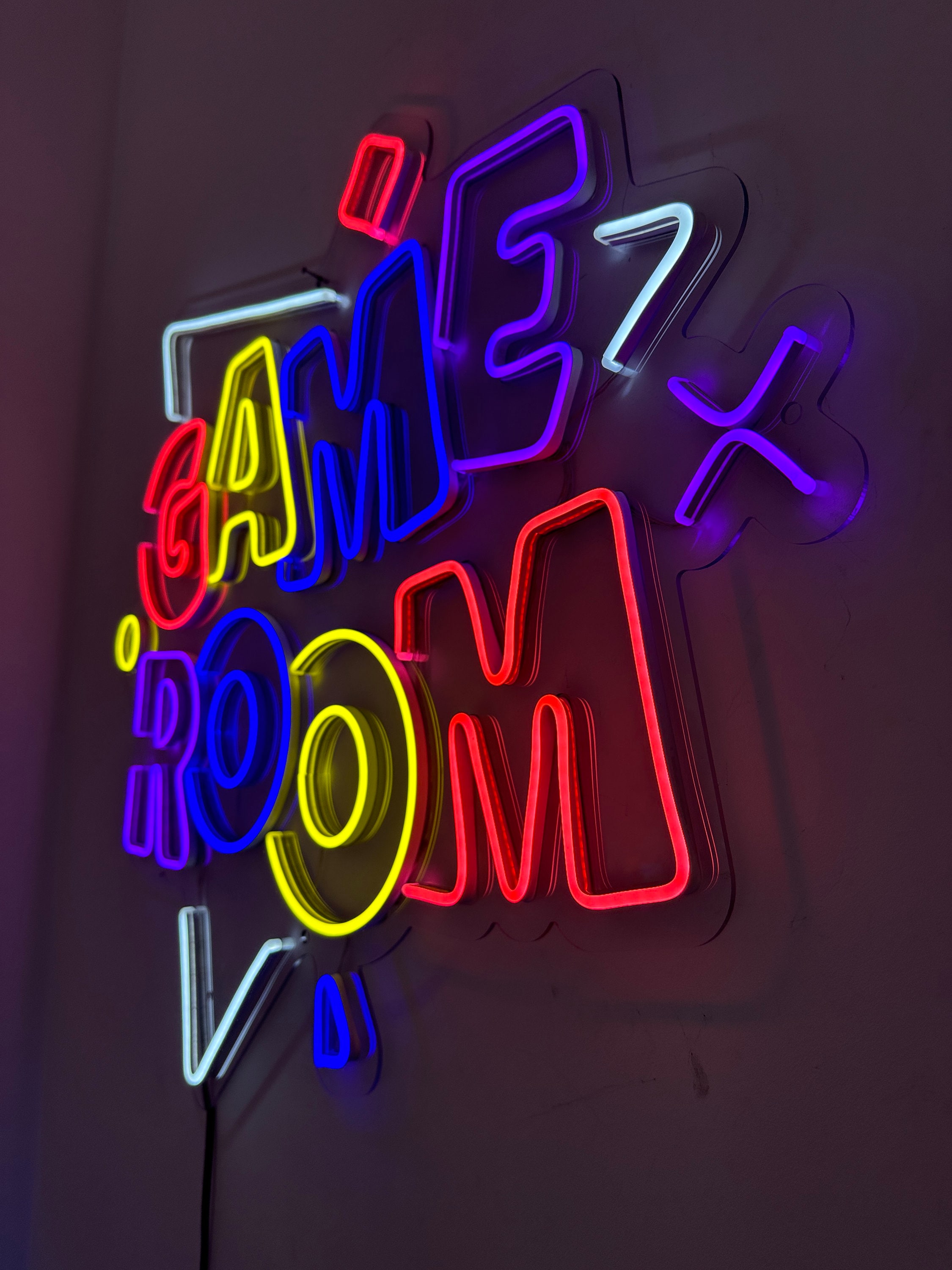 Game Room Custom Neon Sign | Neon Sign Gamer | Led Game Wall Art ...