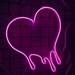 Dripping Heart Neon Sign | Pink Decor | Bedroom Decor Sign | Bleeding ...