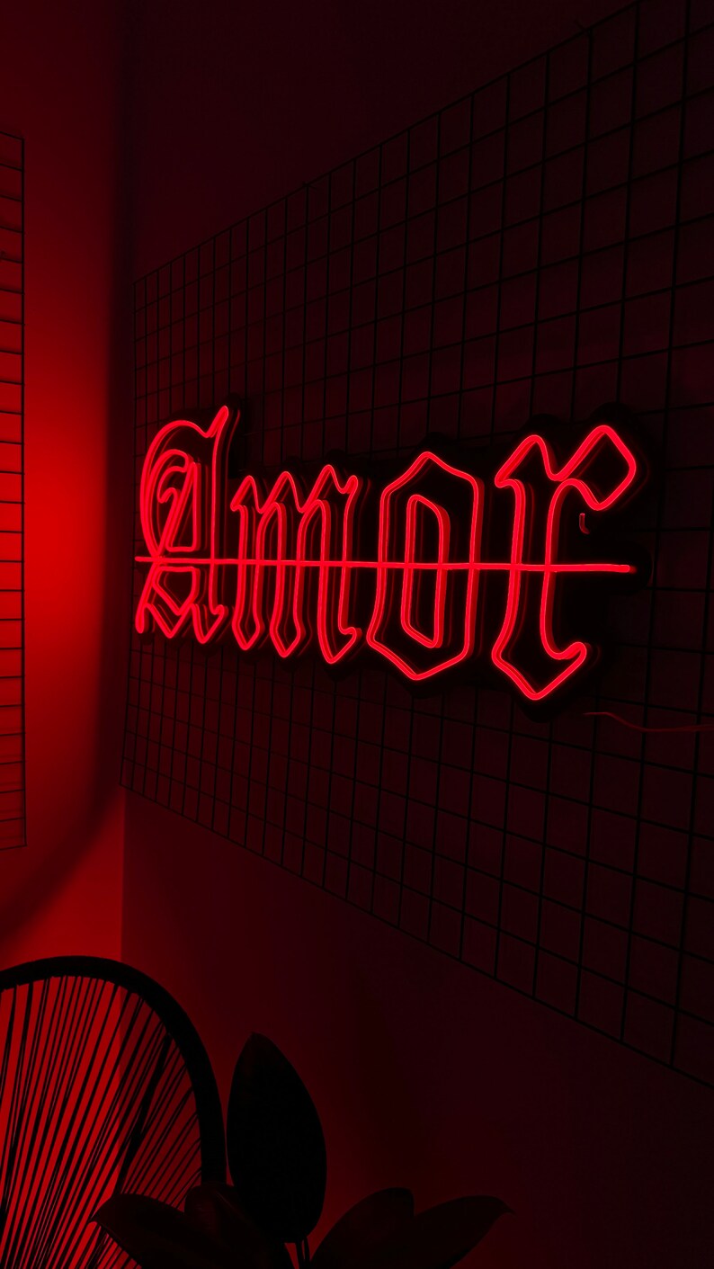 Amor Neon Sign | Night Lights Neon Signs Amor | Love Decoration ...