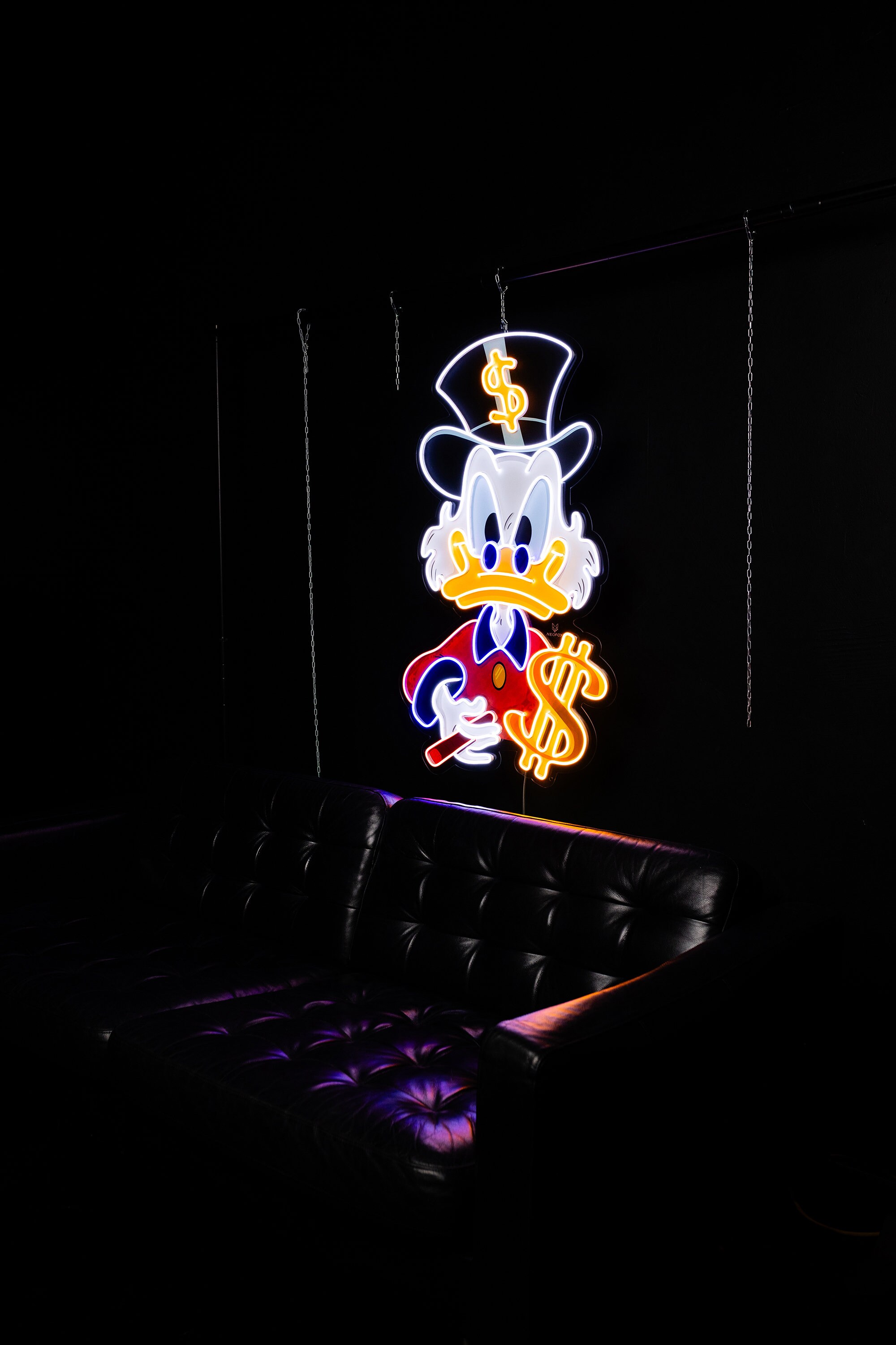Money Duck Dollar Neon LED Acrylic Sign | Mcduck Money Bag | Duck ...