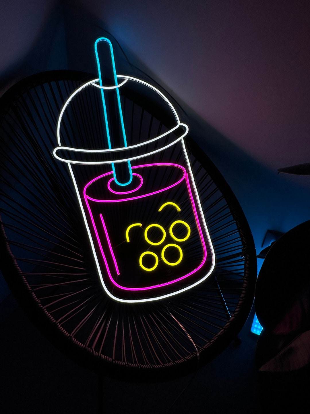 Neon Sign Boba Tea | Neon Sign Bubble Tea | Candy Shop Wall Decoration ...