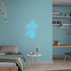 Soccer Player LED Neon Sign | Soccer LED Neon Sign | Football | Sport ...