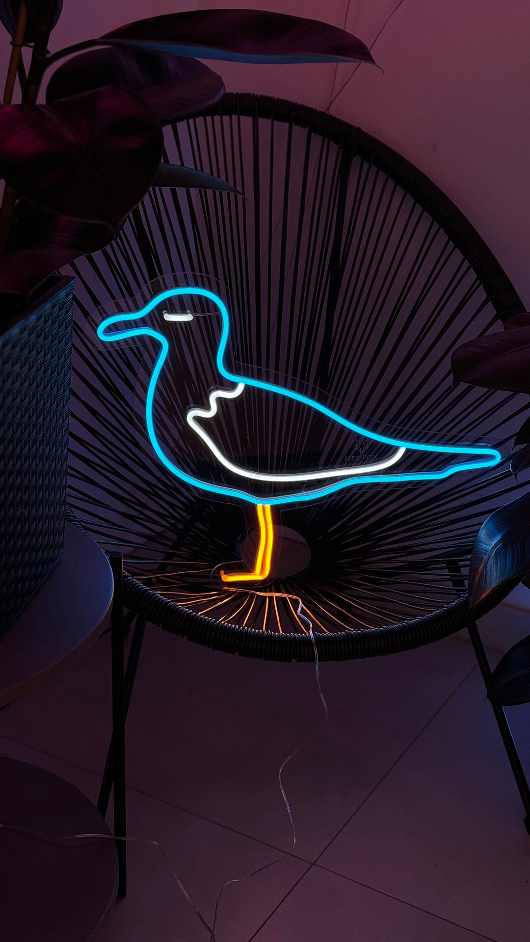 Seagull Bird Neon Sign | Cute Bird Led Sign | Led Neon Sign Animal ...