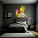 Cartoon Neon Sign the Simpsons | Homer Simpson Decor | Custom Neon ...