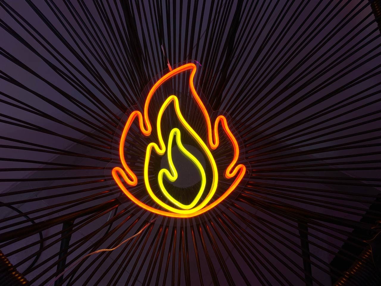 Fire LED Neon Sign | Flame Neon Wall Art | Fire Neon Sign | Fire Led ...