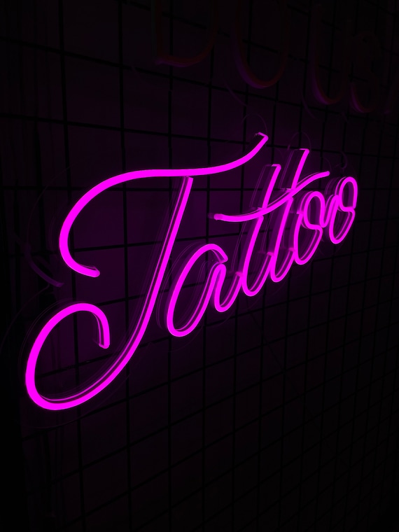 Neon Lamp Tattoos Tattoo Led Sign, Tattoo Shop Led Sign, Wall Decor,