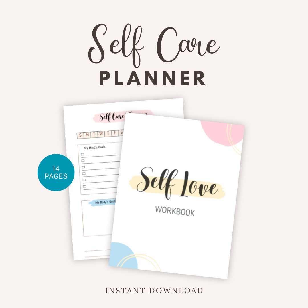 Self-care Planner Printable, Self-love Journal, Mental Health Worksheet ...