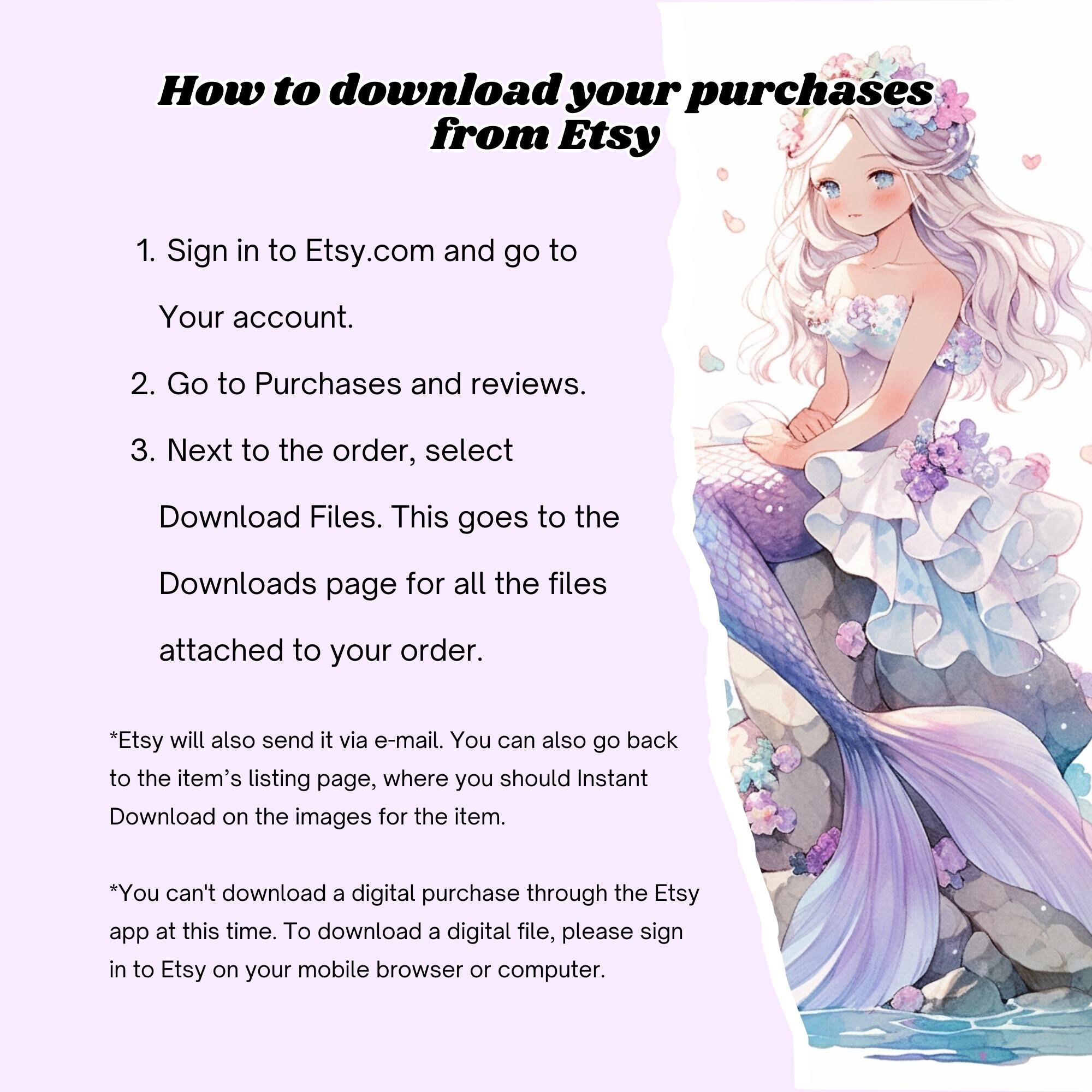 Watercolor Mermaid Clipart Bundle, Adorable Mermaid Clip Art Set, Cute ...