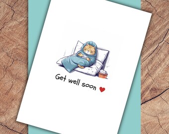 Get Well Card Get Well Soon Card Recovery Card Thinking of - Etsy